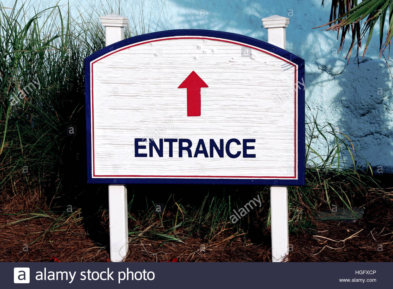 Sign Entrance Direction Entry Front Stock Photos & Sign Entrance ...