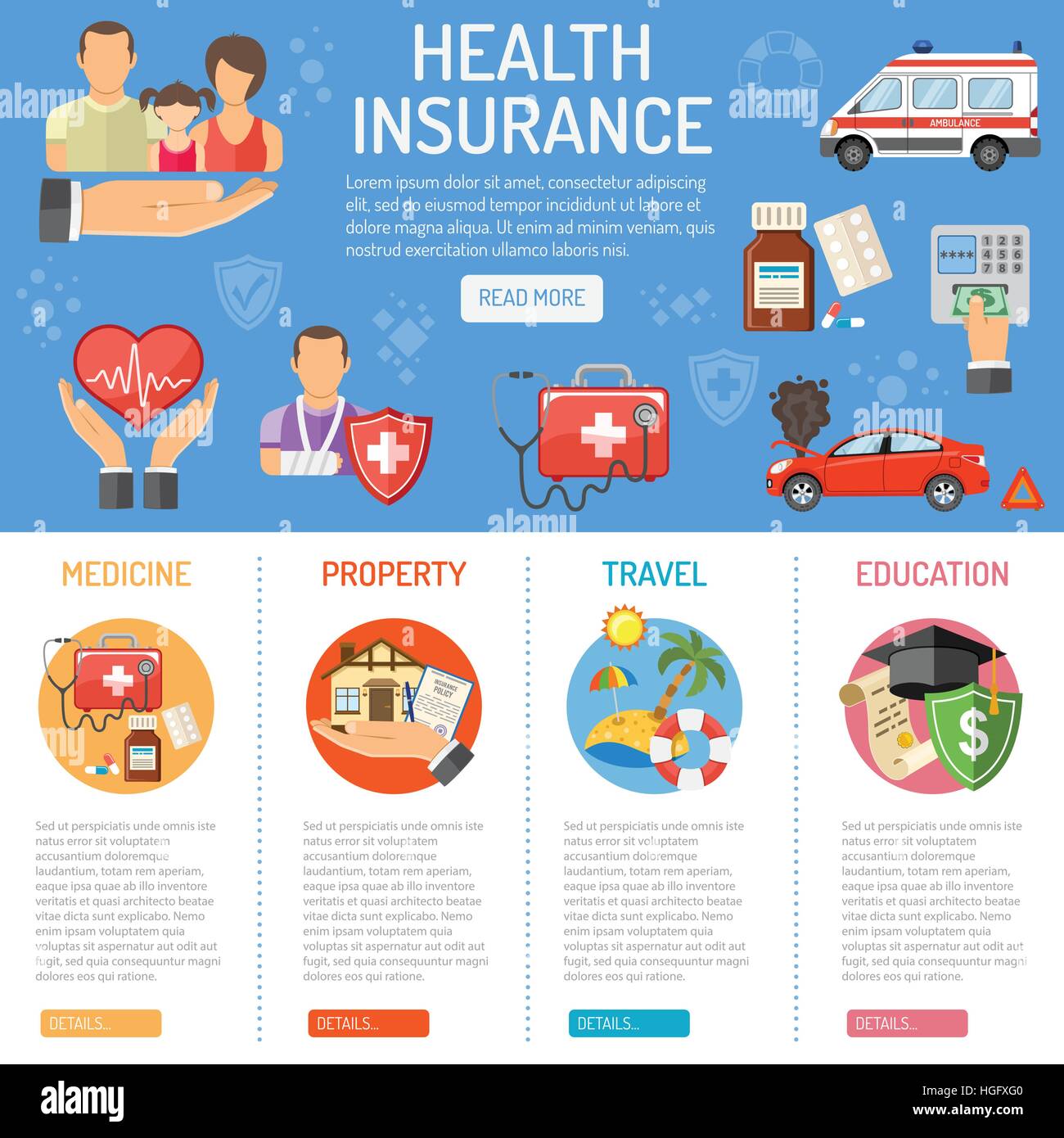 Insurance Services infographics Stock Vector Image & Art - Alamy