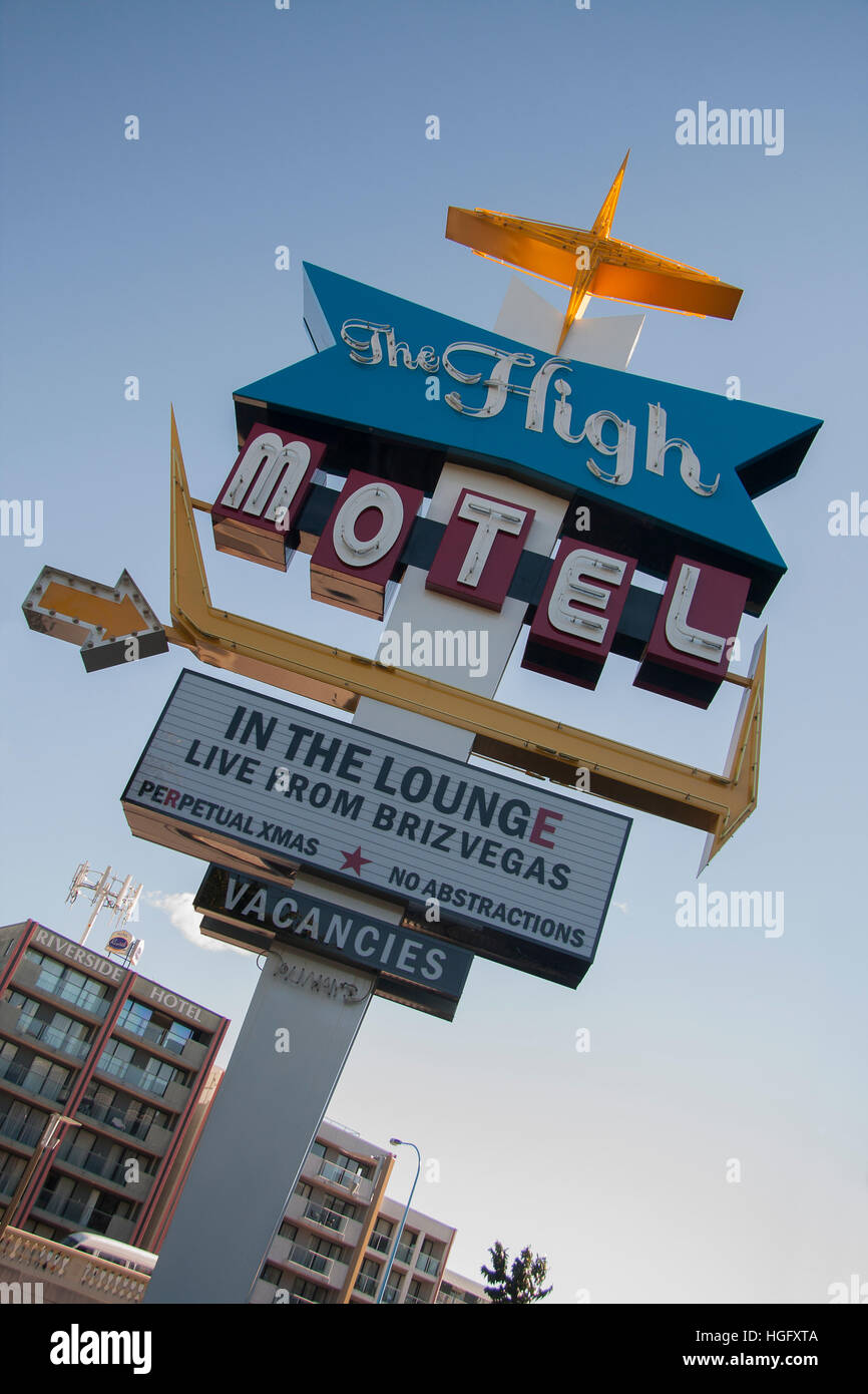 Hotel entertainment sign, retro Vegas style Stock Photo - Alamy