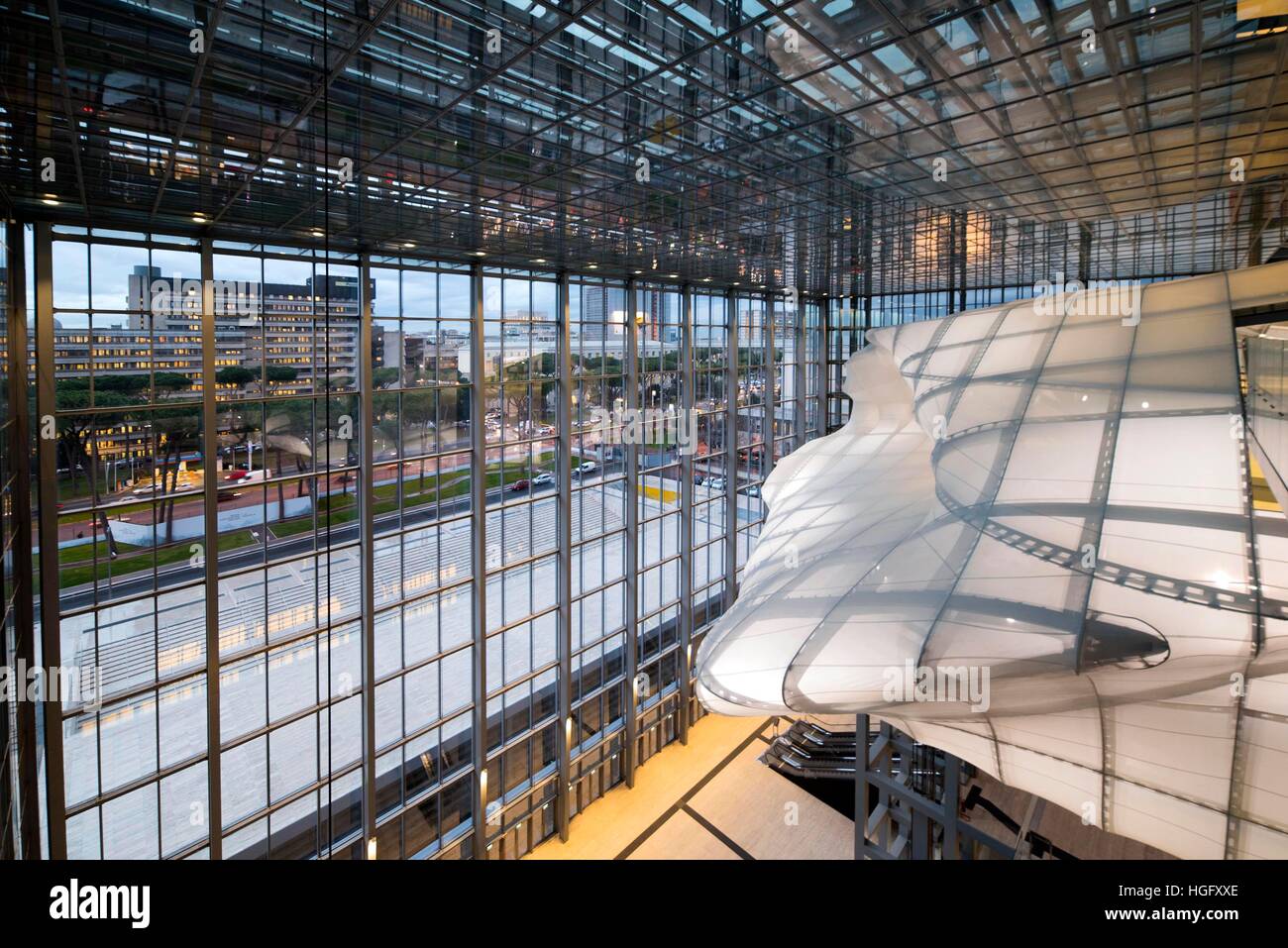 The Eur Convention Centre "La Nuvola" by architect Massimiliano Fuksas ...