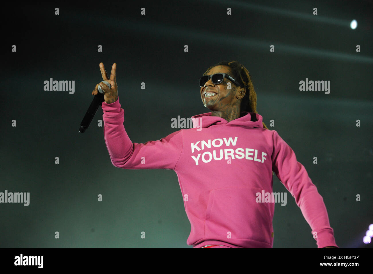 Hip hop legend Dwayne Michael Carter, Jr. aka Lil Wayne performs at the ...