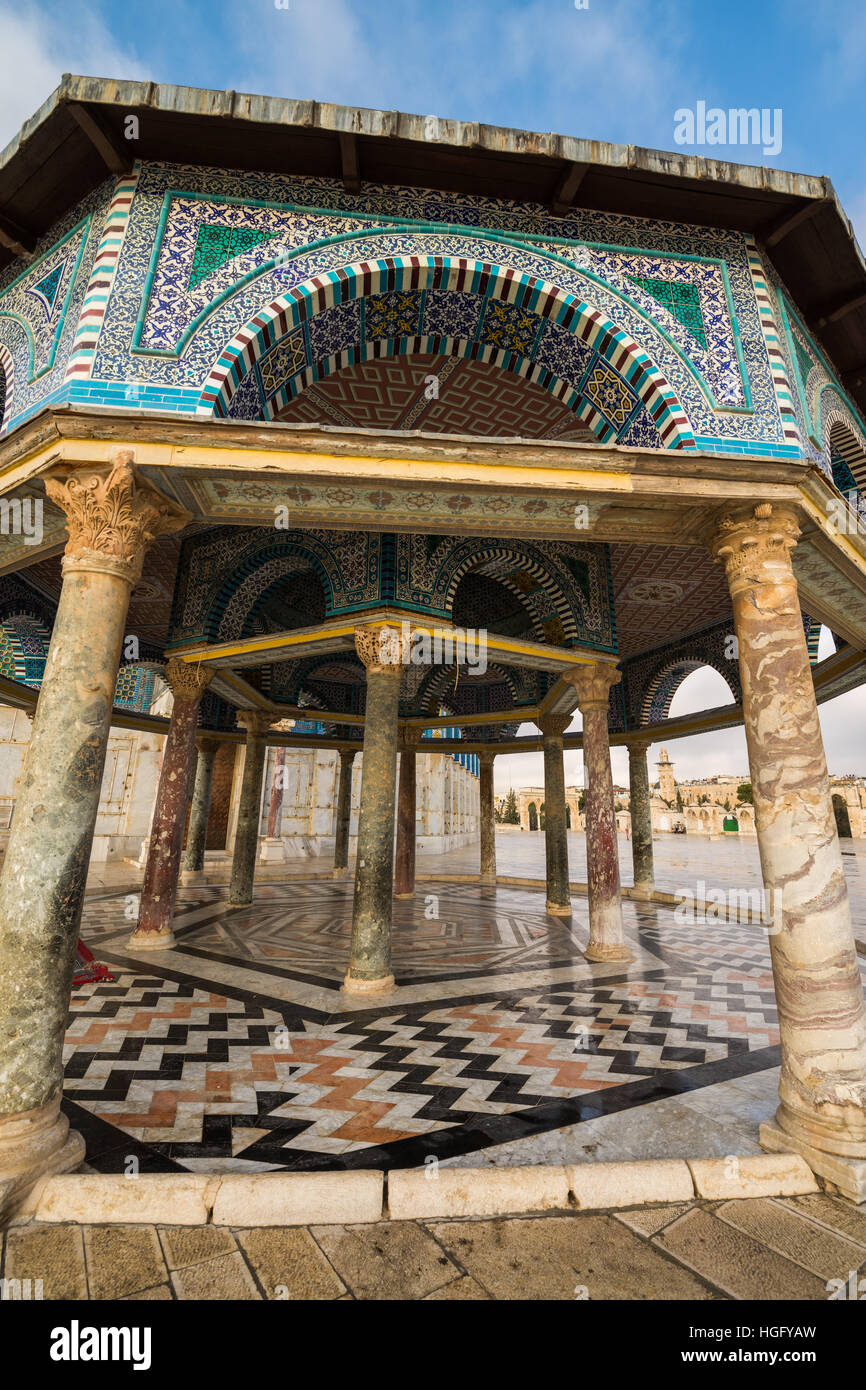Dome of the Chain and Dome of the Rock, Israel, Jerusalem Stock Photo ...
