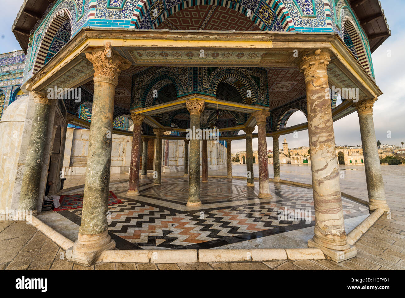 Dome of the Chain and Dome of the Rock, Israel, Jerusalem Stock Photo ...