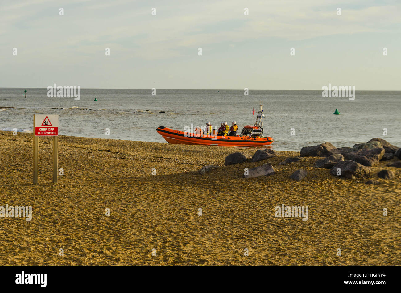 Clacton on Sea Lifeboat team Boxing Day 2016 Stock Photo - Alamy
