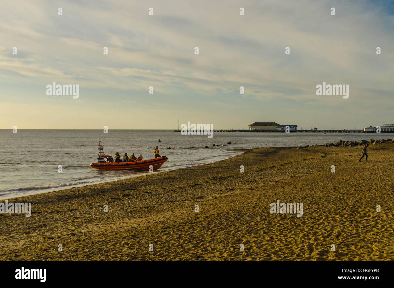 Clacton on Sea Lifeboat team Boxing Day 2016 Stock Photo - Alamy