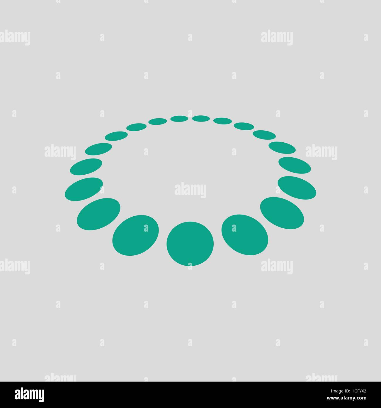 Beads icon. Gray background with green. Vector illustration Stock ...