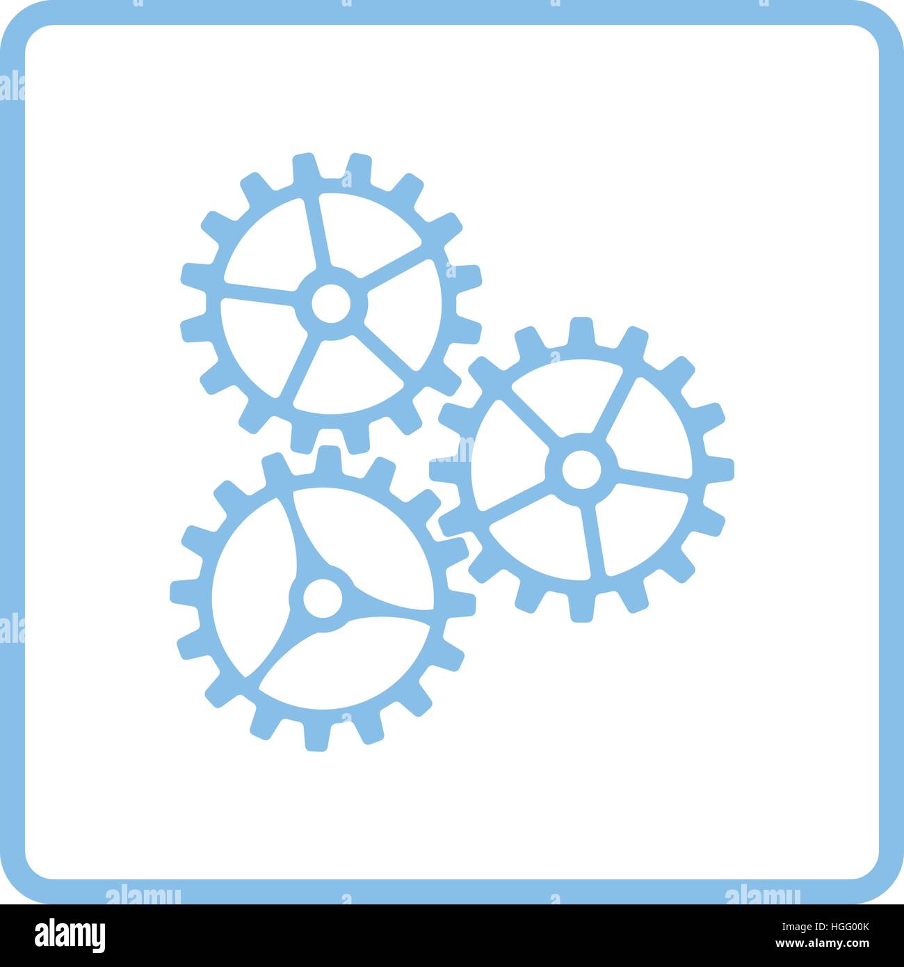 Gear icon. Blue frame design. Vector illustration Stock Vector Image ...