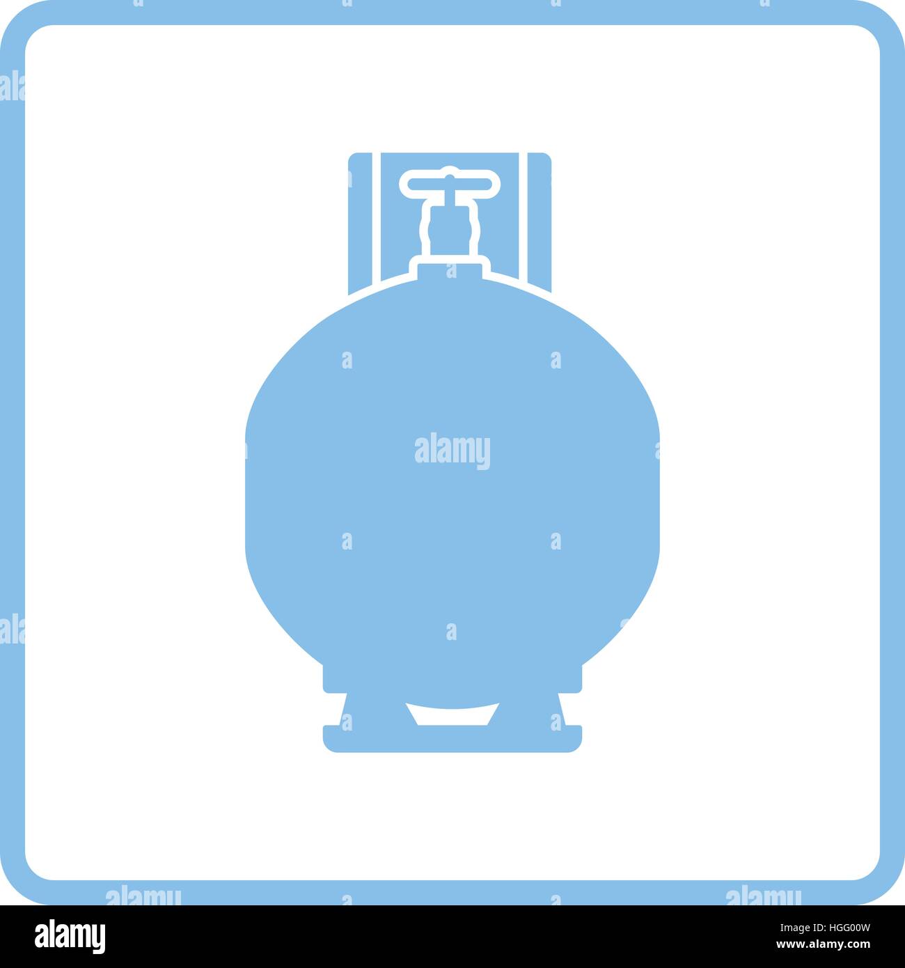 Gas cylinder icon. Blue frame design. Vector illustration Stock Vector ...