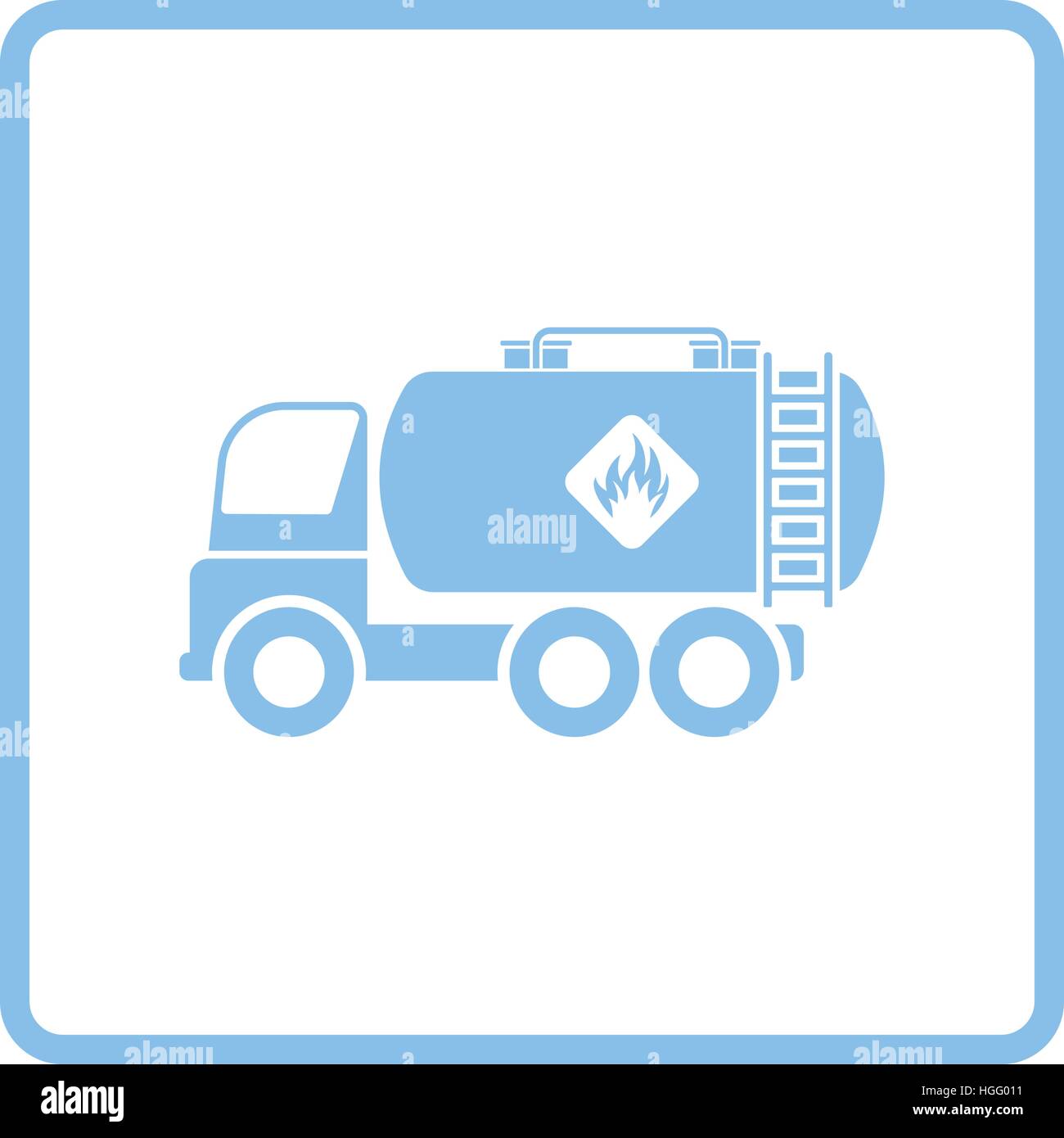 Blue fuel tanker truck icon hi-res stock photography and images - Alamy