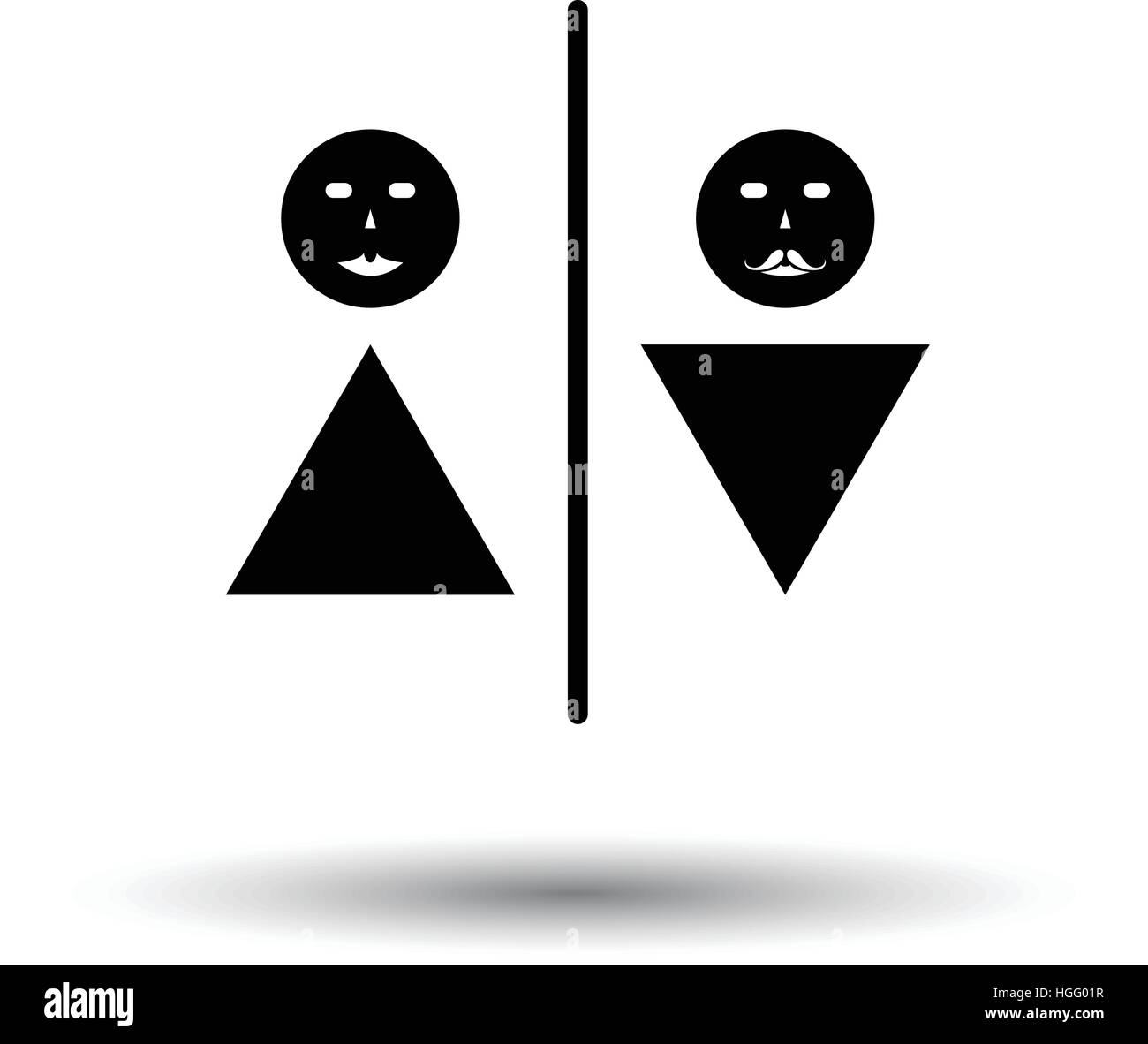 Toilet icon. White background with shadow design. Vector illustration ...