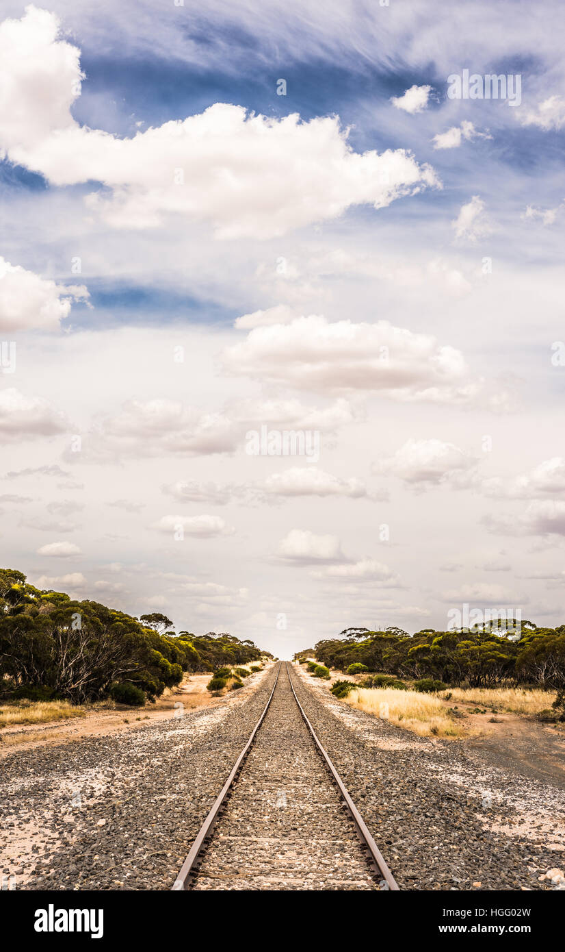 Railway into the distance Stock Photo - Alamy
