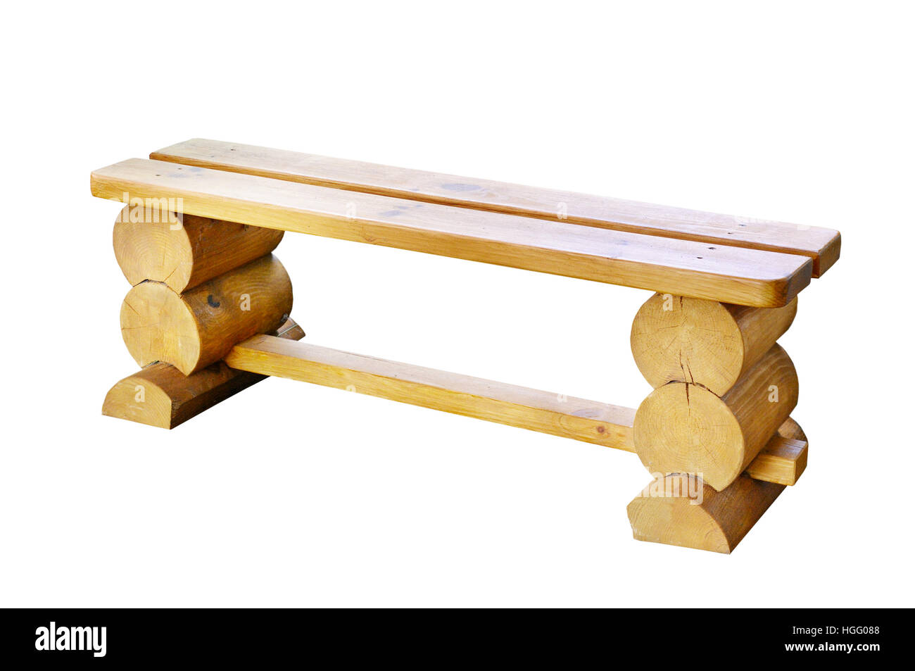 wooden bench isolated on white Stock Photo - Alamy