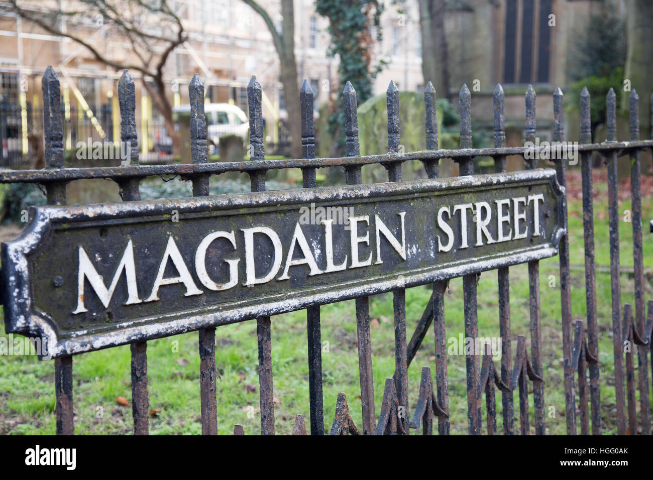 Magdalen street, by the church, in Oxford city centre,Oxfordshire ...