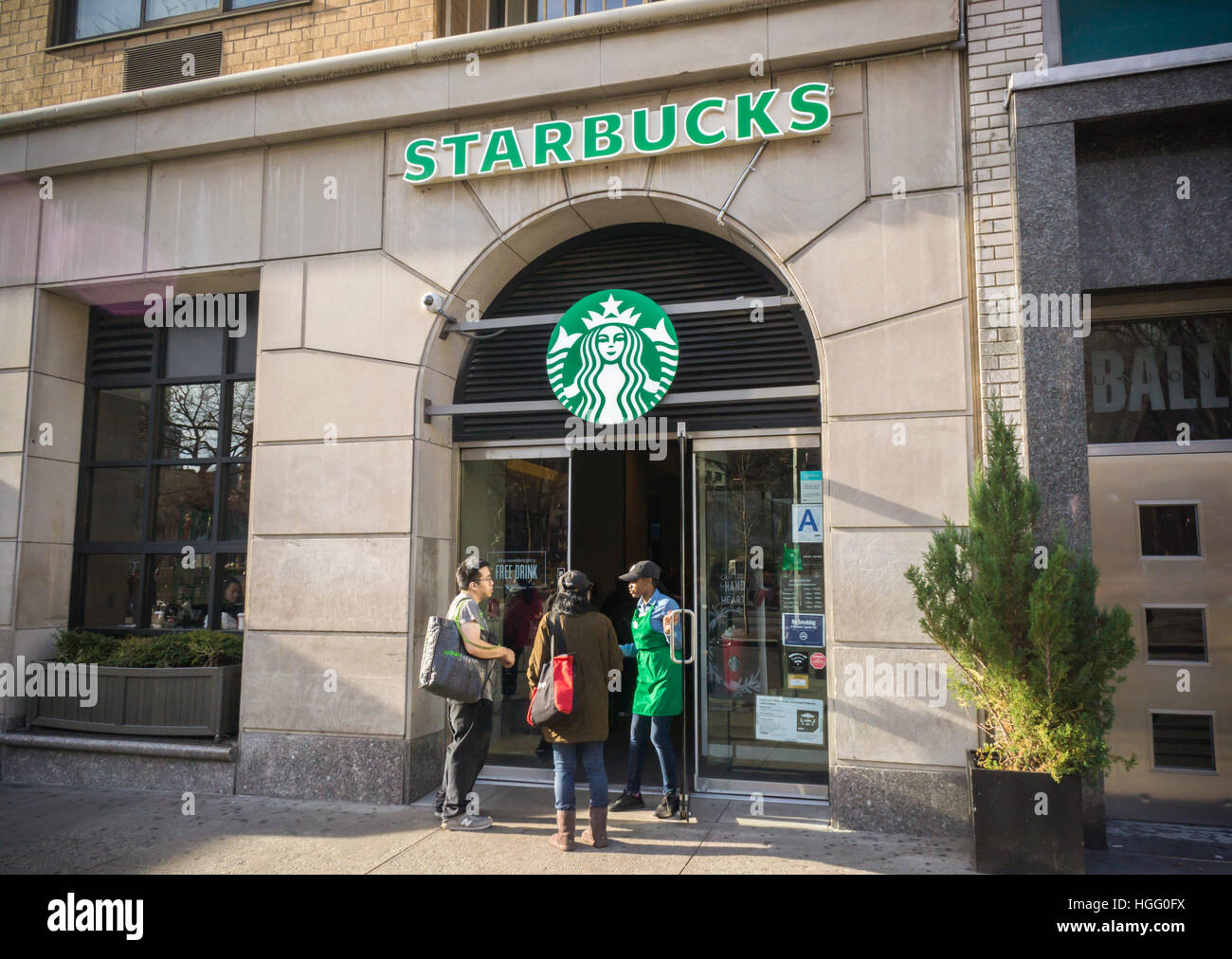 Exterior of a Starbucks during their Starbucks Cheer promotional event ...