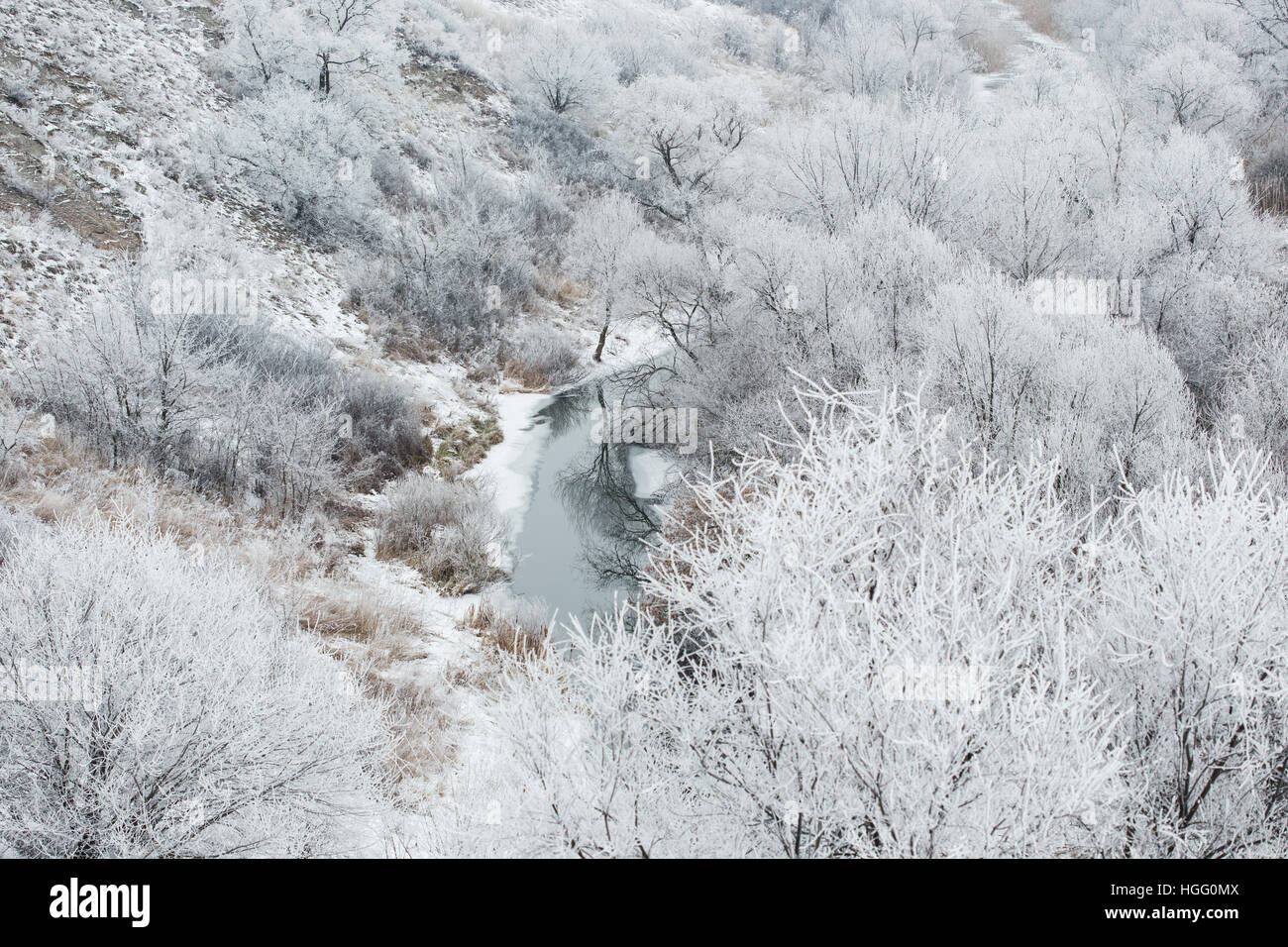 Winter scene river hi-res stock photography and images - Alamy