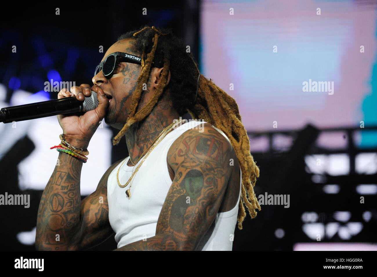 Hip hop legend Dwayne Michael Carter, Jr. aka Lil Wayne performs at the ...
