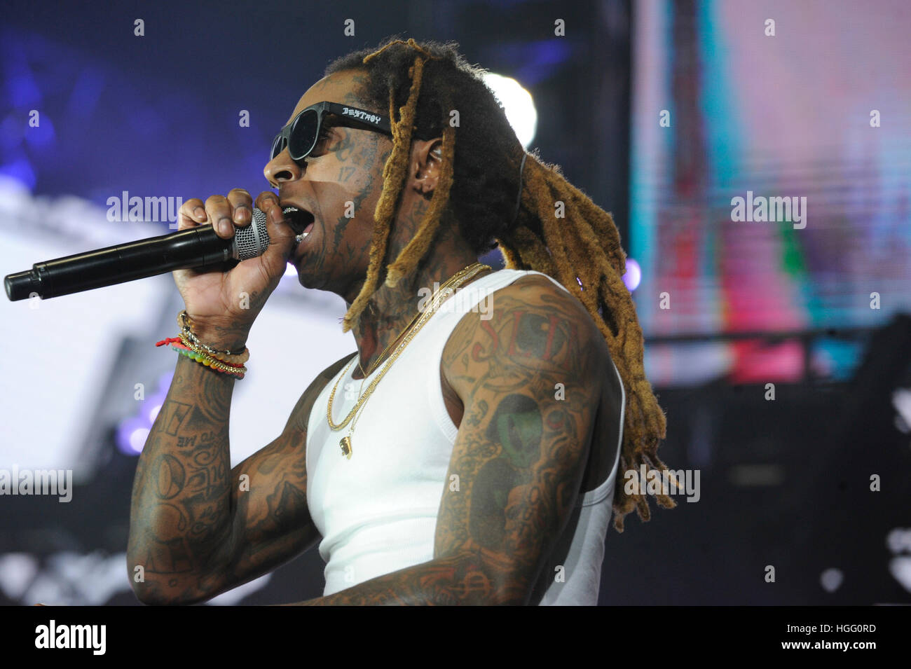 Hip hop legend Dwayne Michael Carter, Jr. aka Lil Wayne performs at the ...
