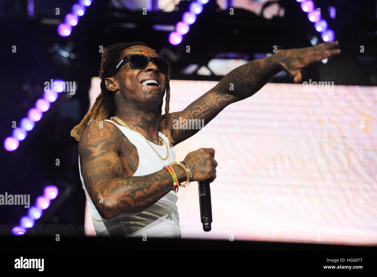 Hip hop legend Dwayne Michael Carter, Jr. aka Lil Wayne performs at the ...