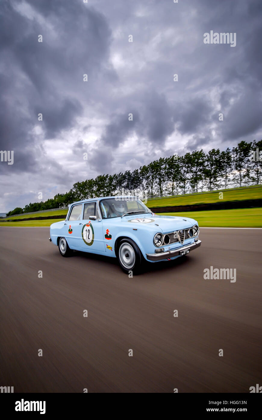 1966 Alfa-Romeo Giulia Super at Goodwood race track Stock Photo - Alamy