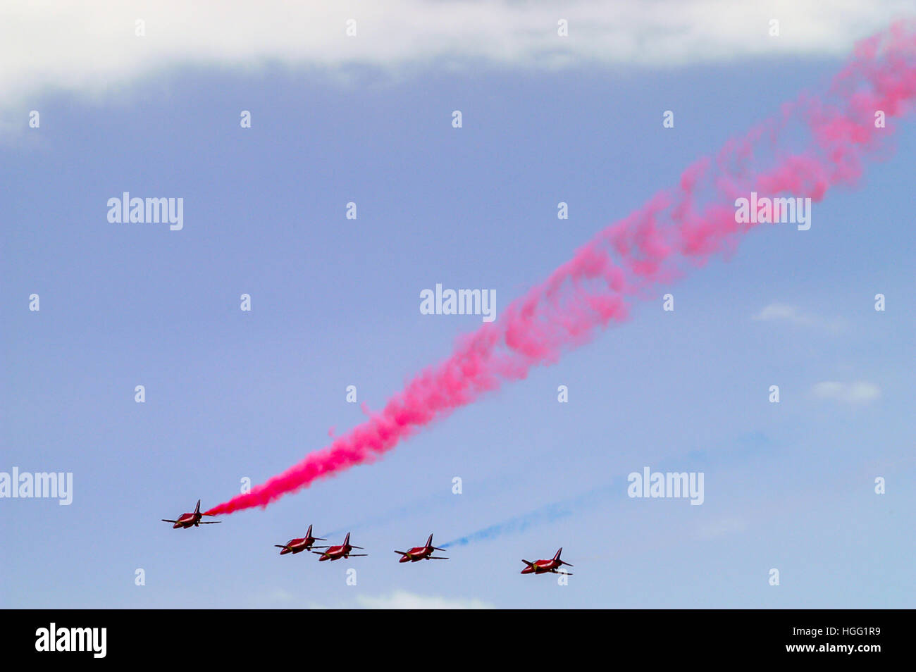 The Red Arrows stunt flying team perform at the Goodwood Festival of ...