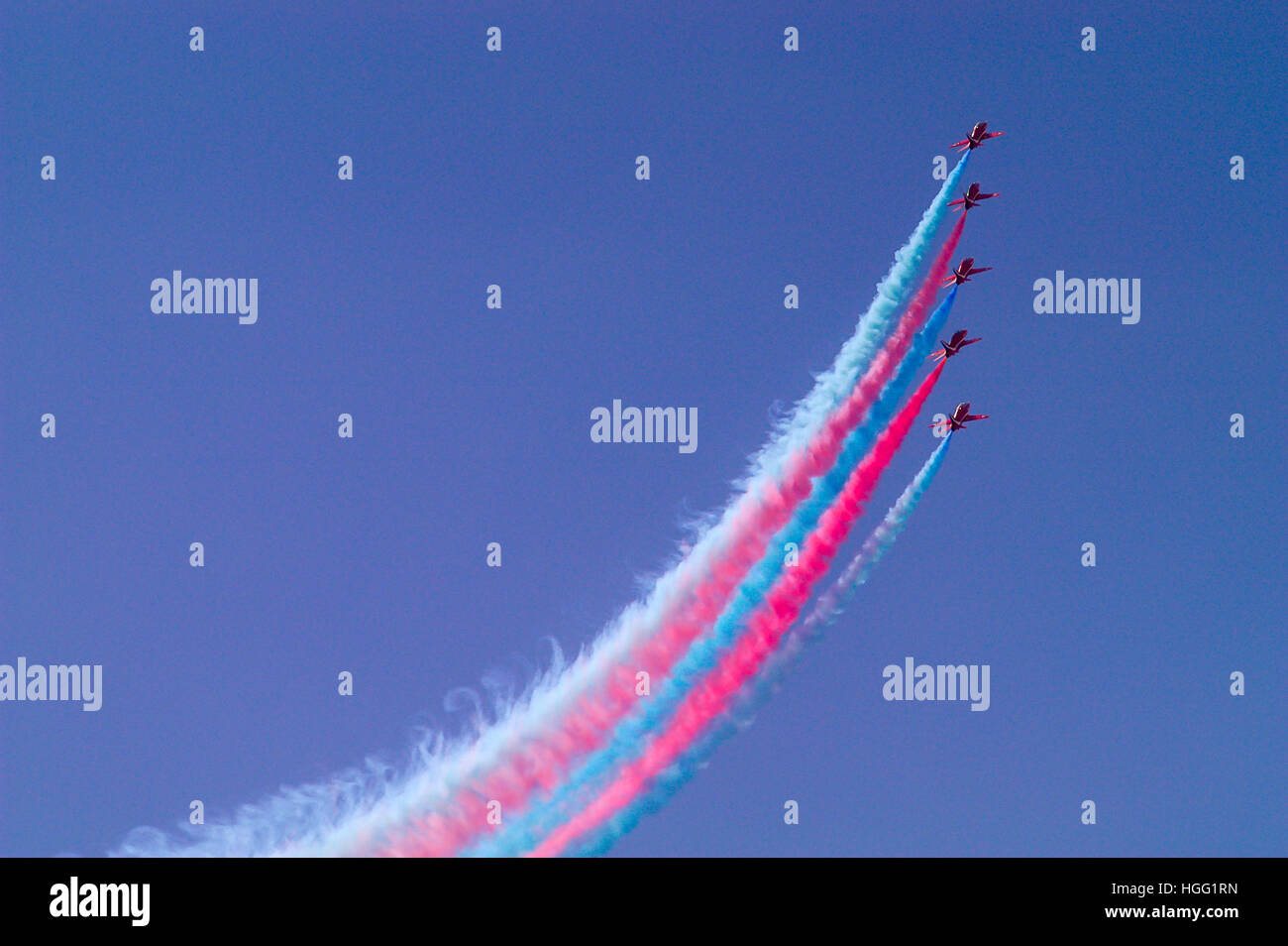 The Red Arrows stunt flying team perform at the Goodwood Festival of ...