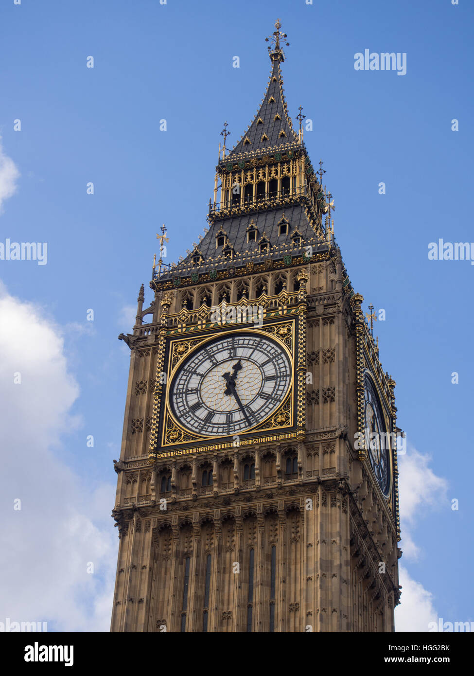 A close up of the Elizabeth Tower also known as Big Ben Stock Photo - Alamy