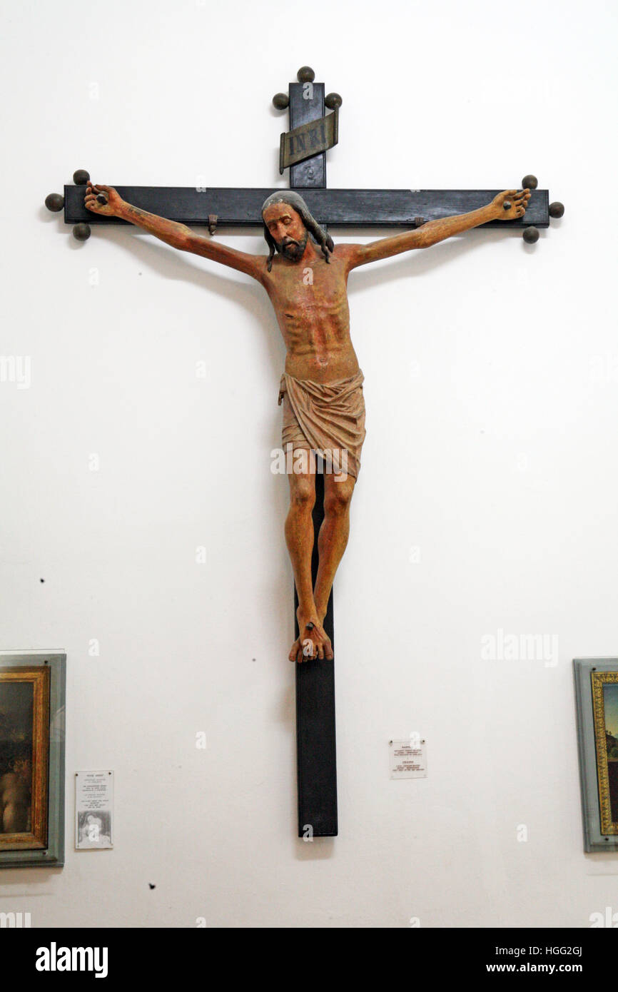 Churches and museums of Dubrovnik,ancient crucifix,Croatia,Europe,2 ...