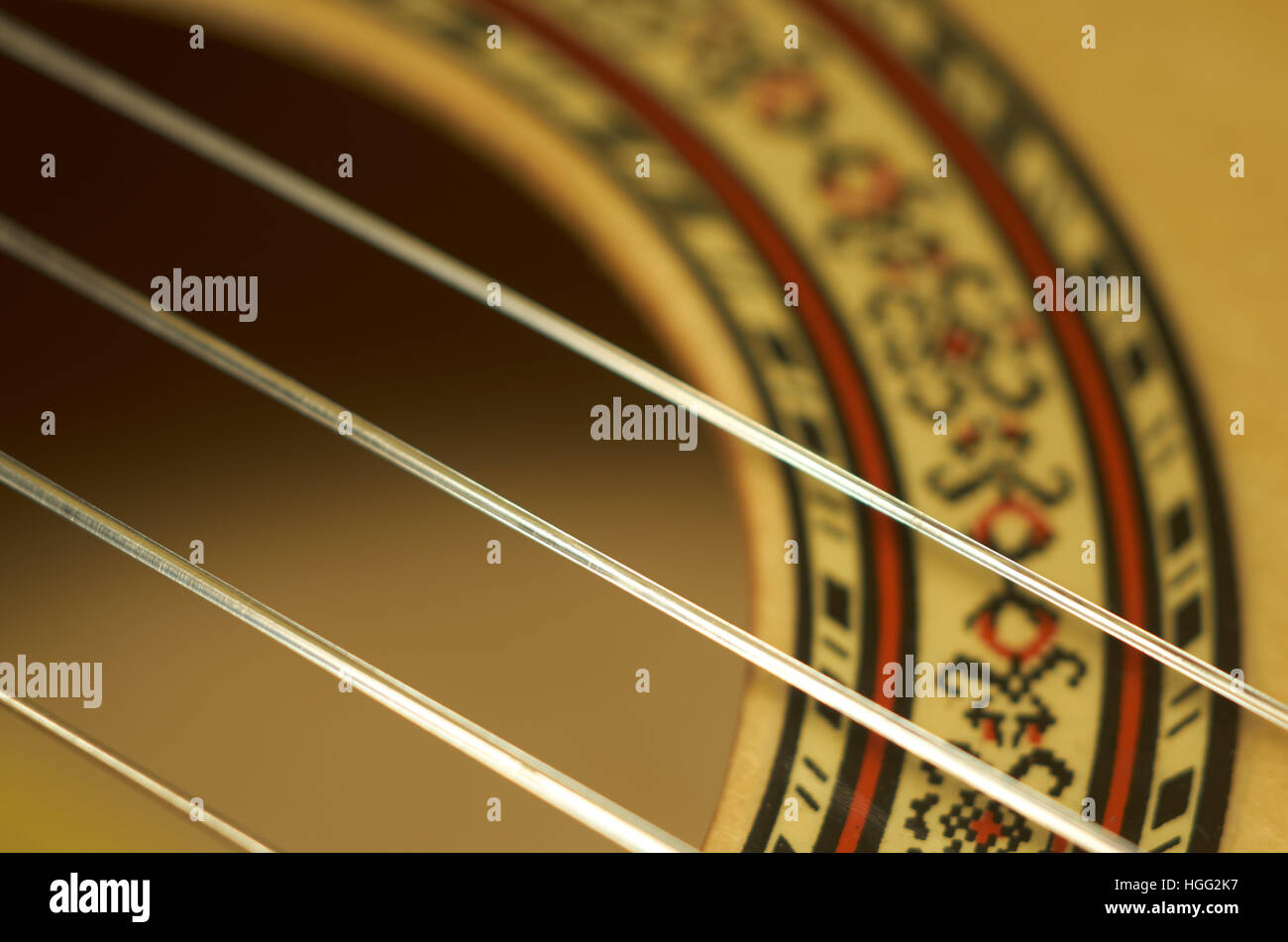 Close up of treble strings on a classical guitar Stock Photo - Alamy