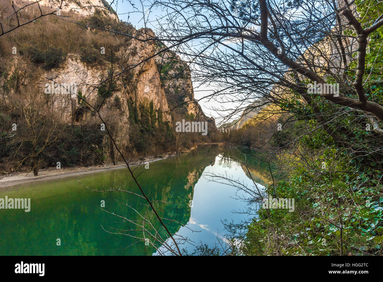 Fossombrone (Italy), a town with river bridge in Marche region with the ...