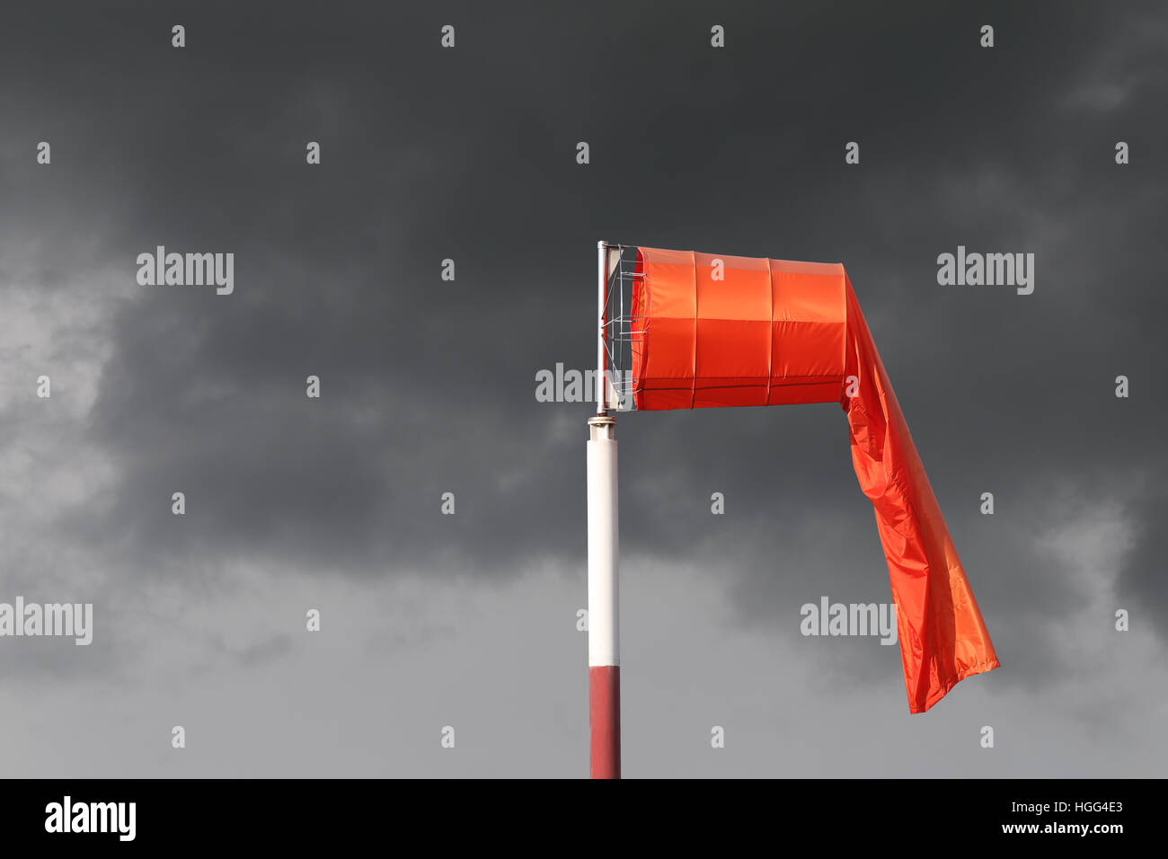 Wind sock of equipment check the wind blow direction in day time and no ...