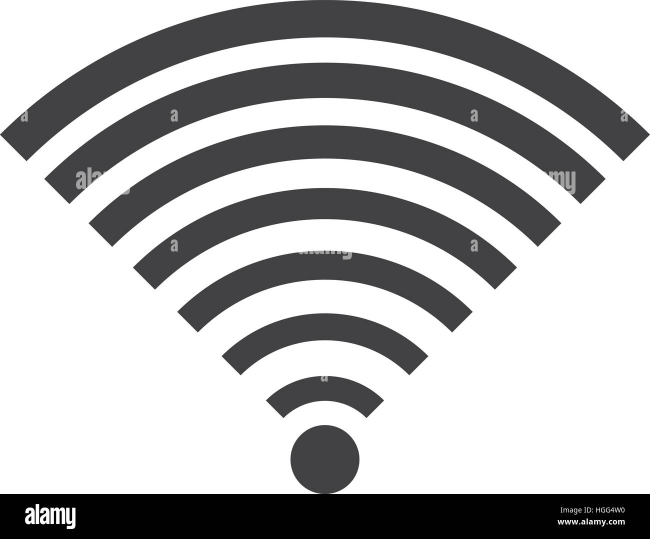 Wifi icon in flat style, gray color white background Stock Vector Image ...