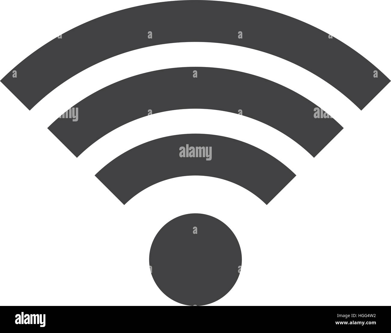 Wifi icon in flat style, gray color white background Stock Vector Image ...