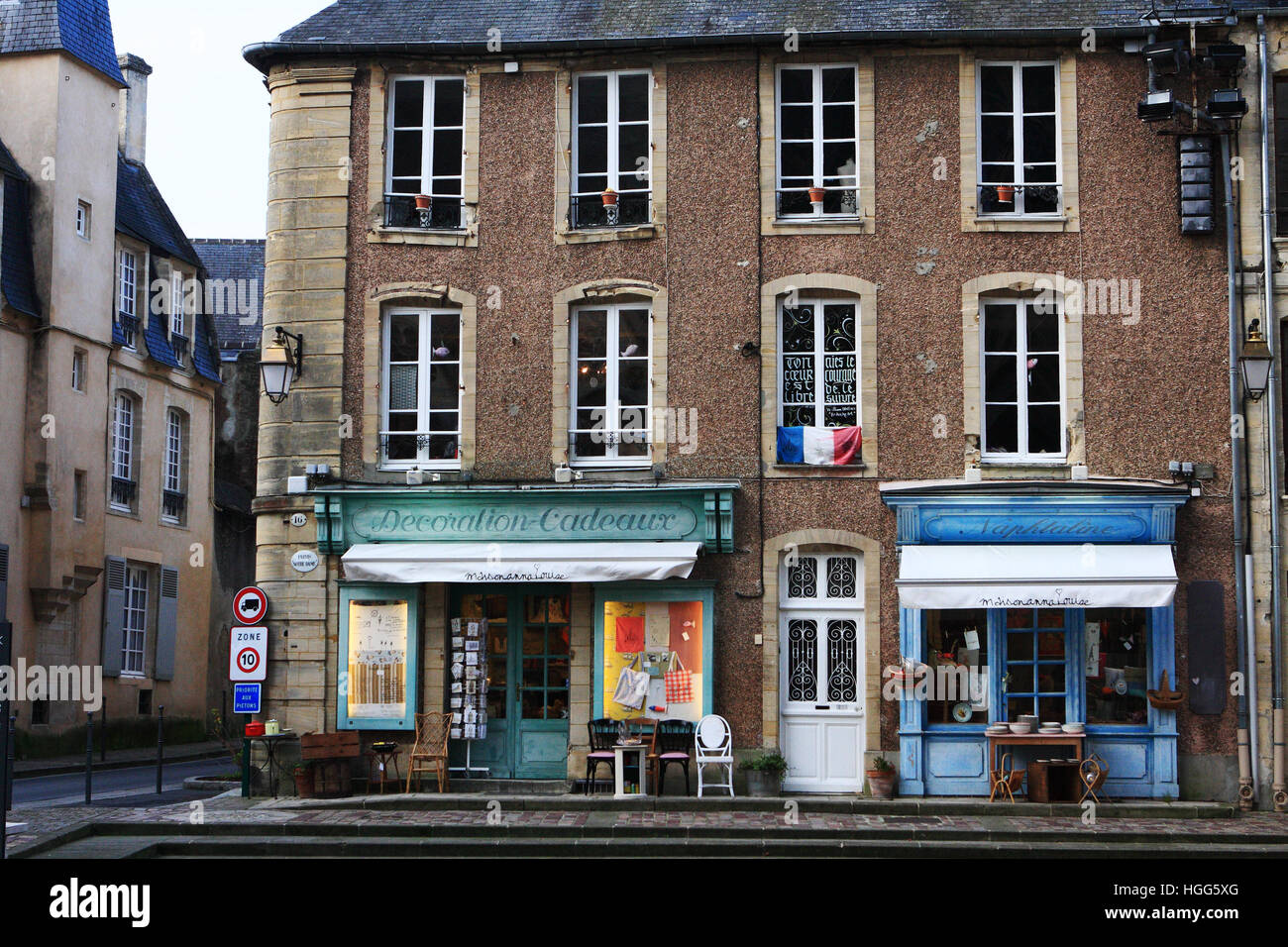 A building in Bayeux, Normandy, France that is used for commercial ...