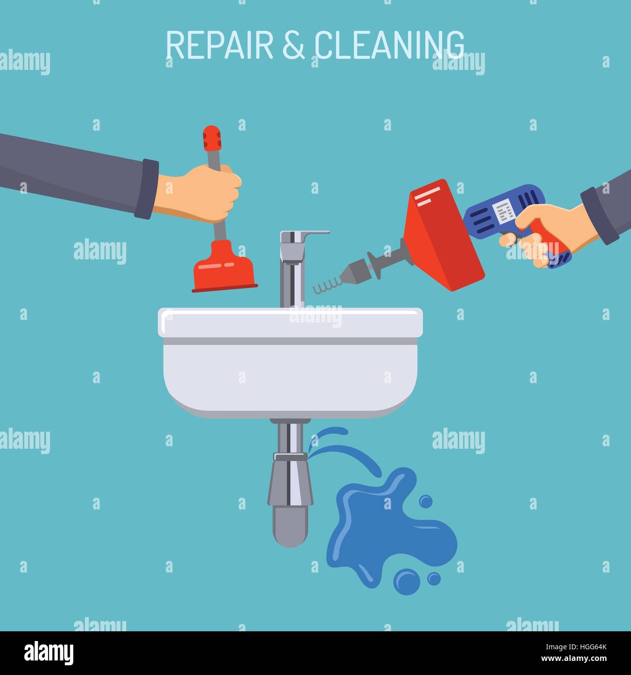 Plumbing service infographics hi-res stock photography and images - Alamy