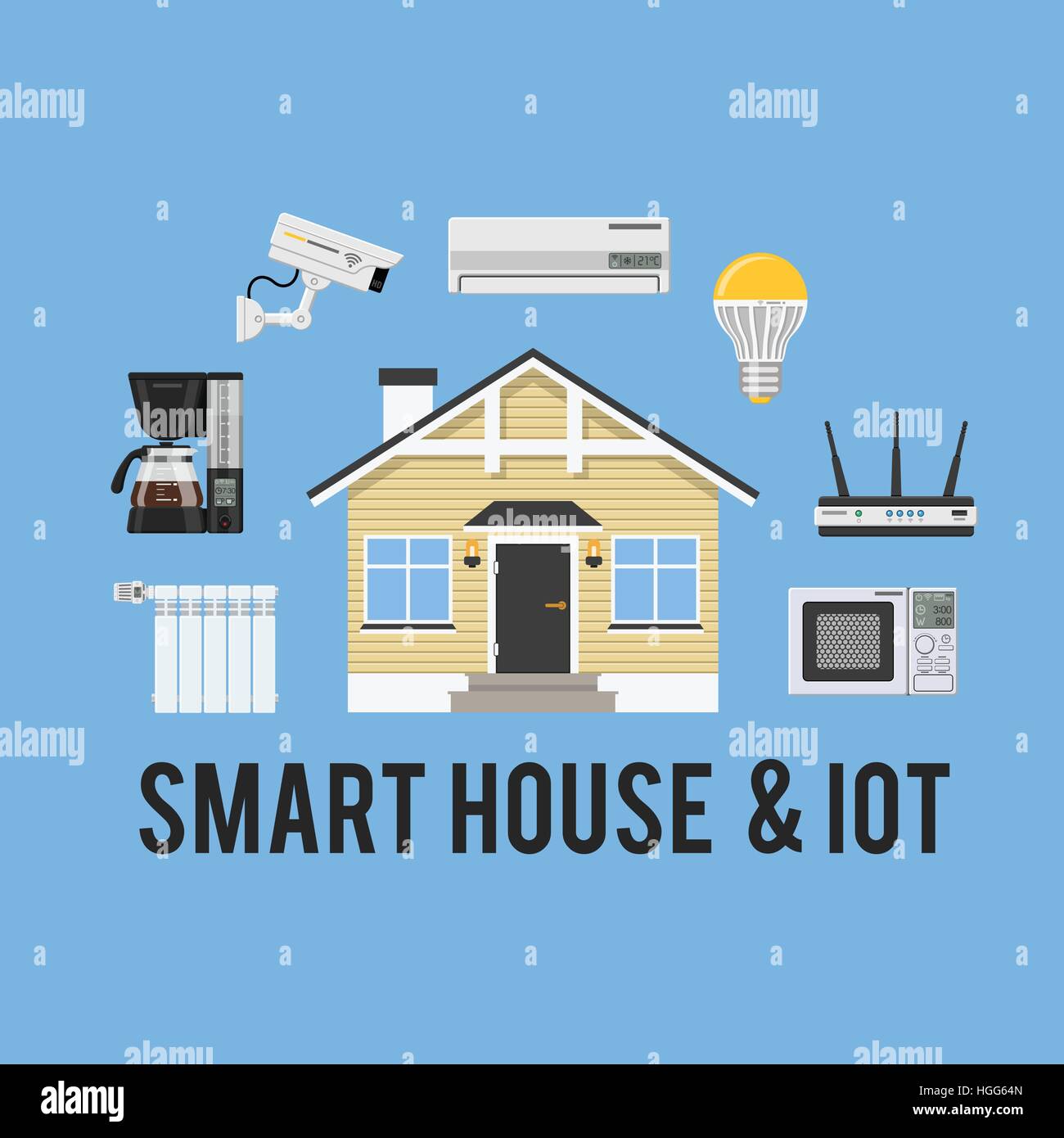 Smart house infographics Stock Vector Images - Alamy