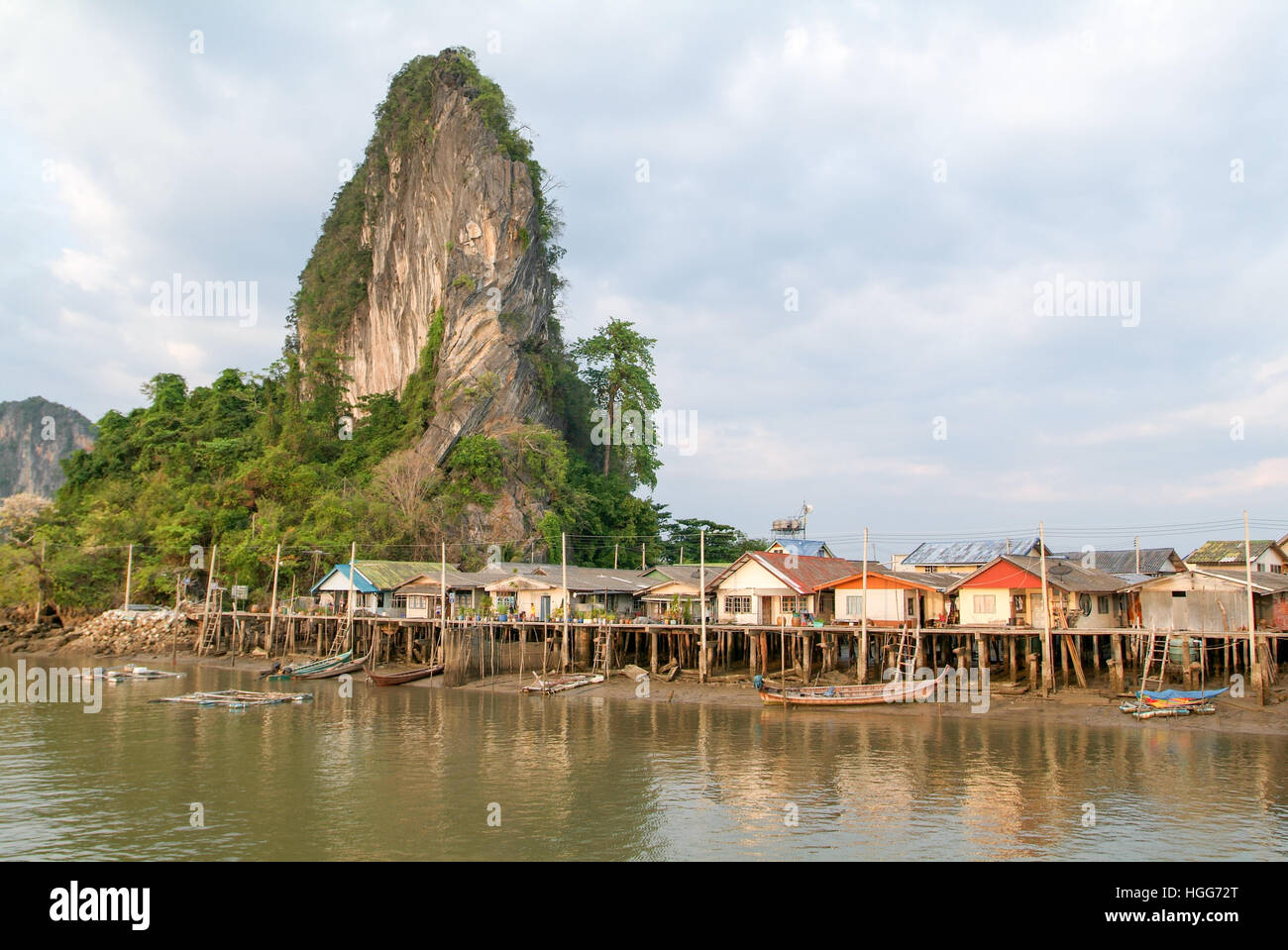 Koh Panyee, Thailand - 1 February 2010: Koh Panyee settlement built on ...