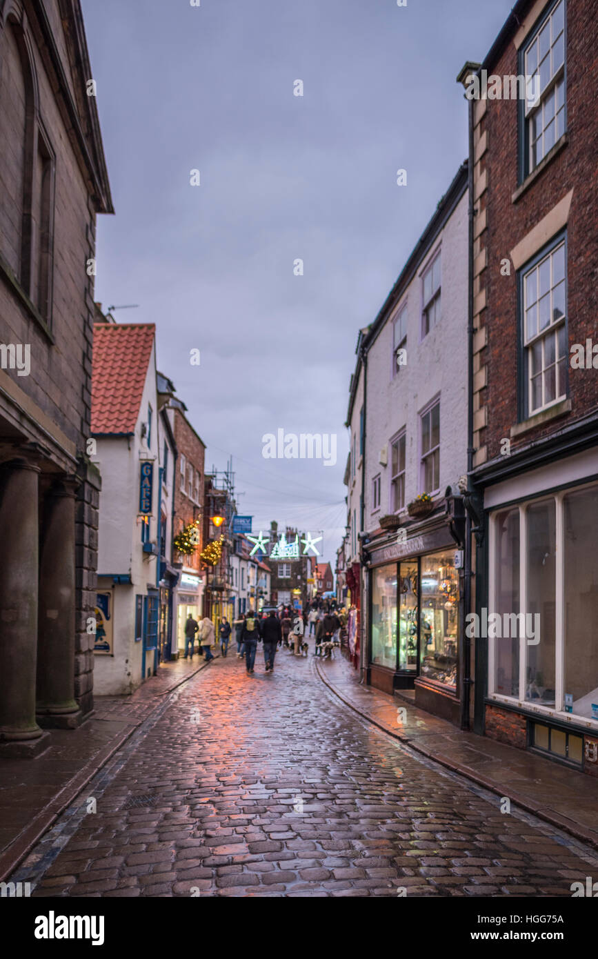 The wonderful historic town of Whitby, North Yorkshire, with its many ...