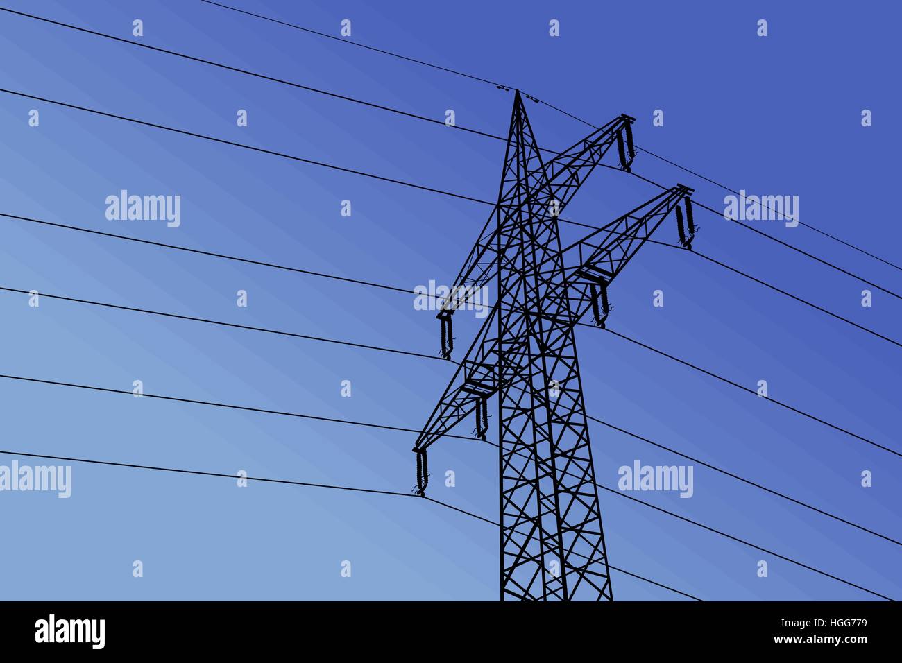 Electrical transmission towers Stock Vector Images - Alamy