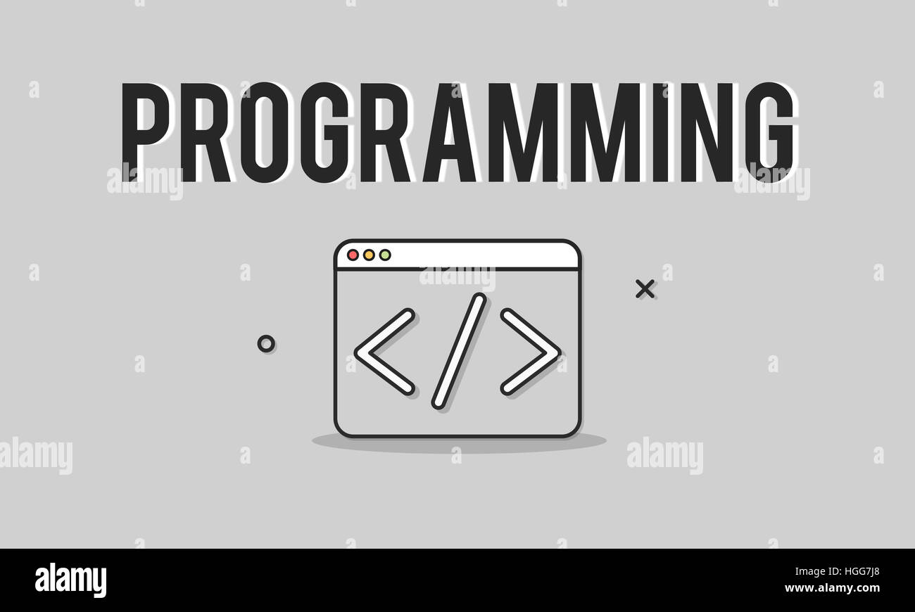 Web Development Symbol Icon Concept Stock Photo - Alamy