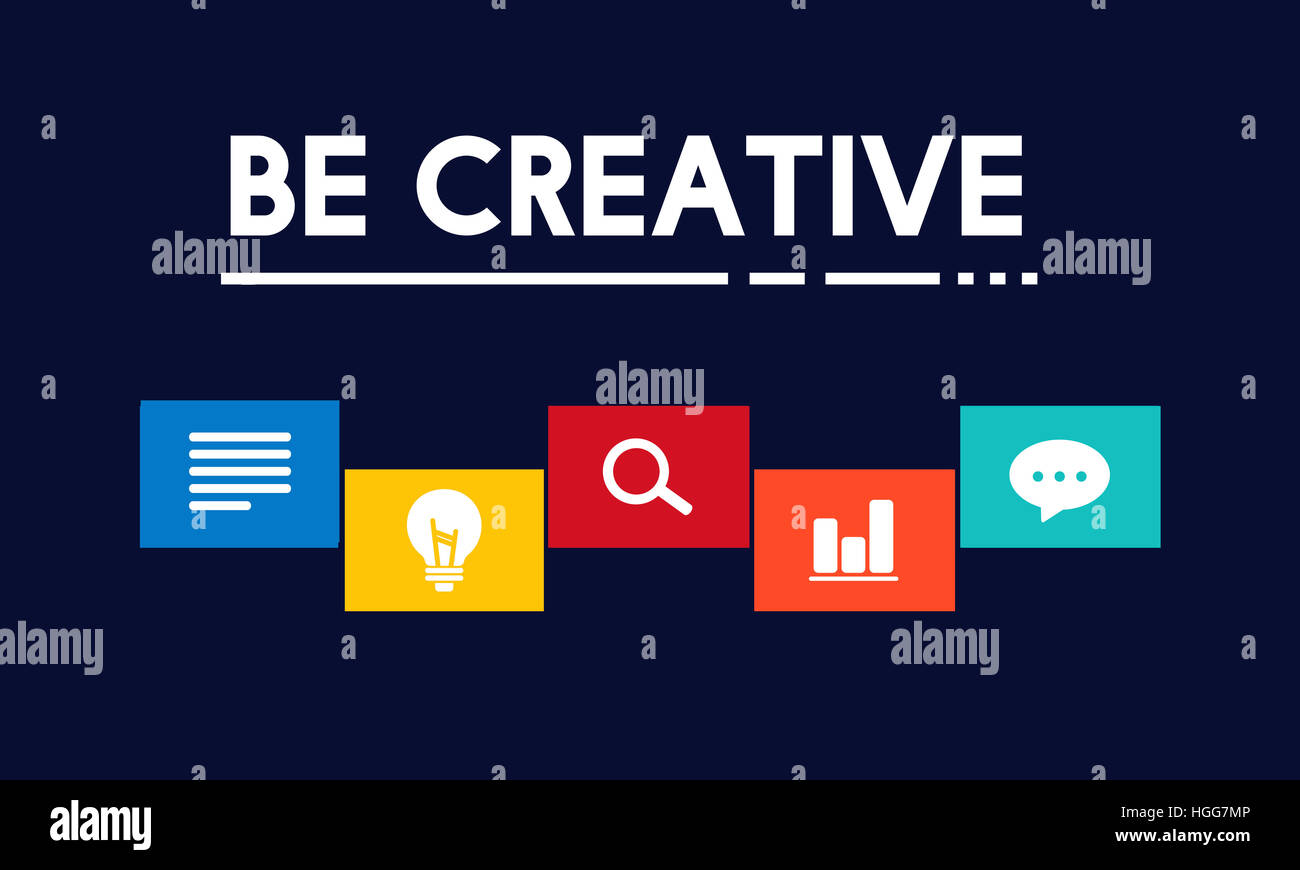 Creative Ideas Icon Boxes Concept Stock Photo - Alamy