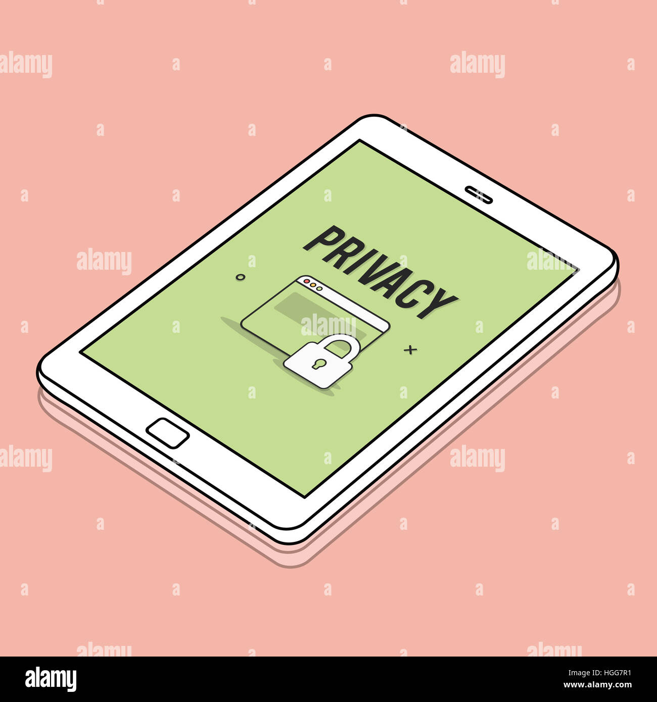 Authorize Protected Verification Privacy Security Concept Stock Photo ...