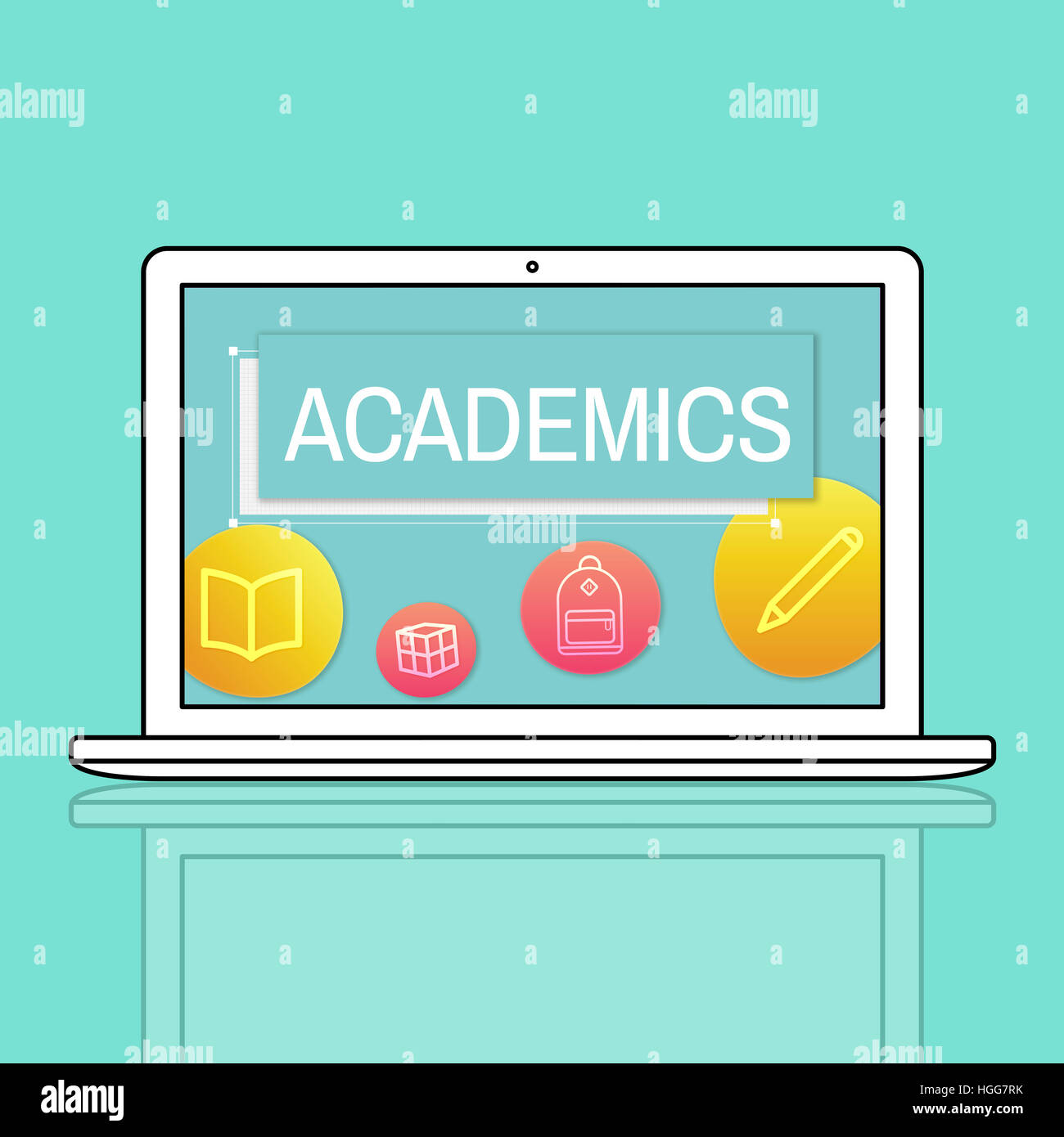 Study School Academic Icon Graphic Concept Stock Photo - Alamy