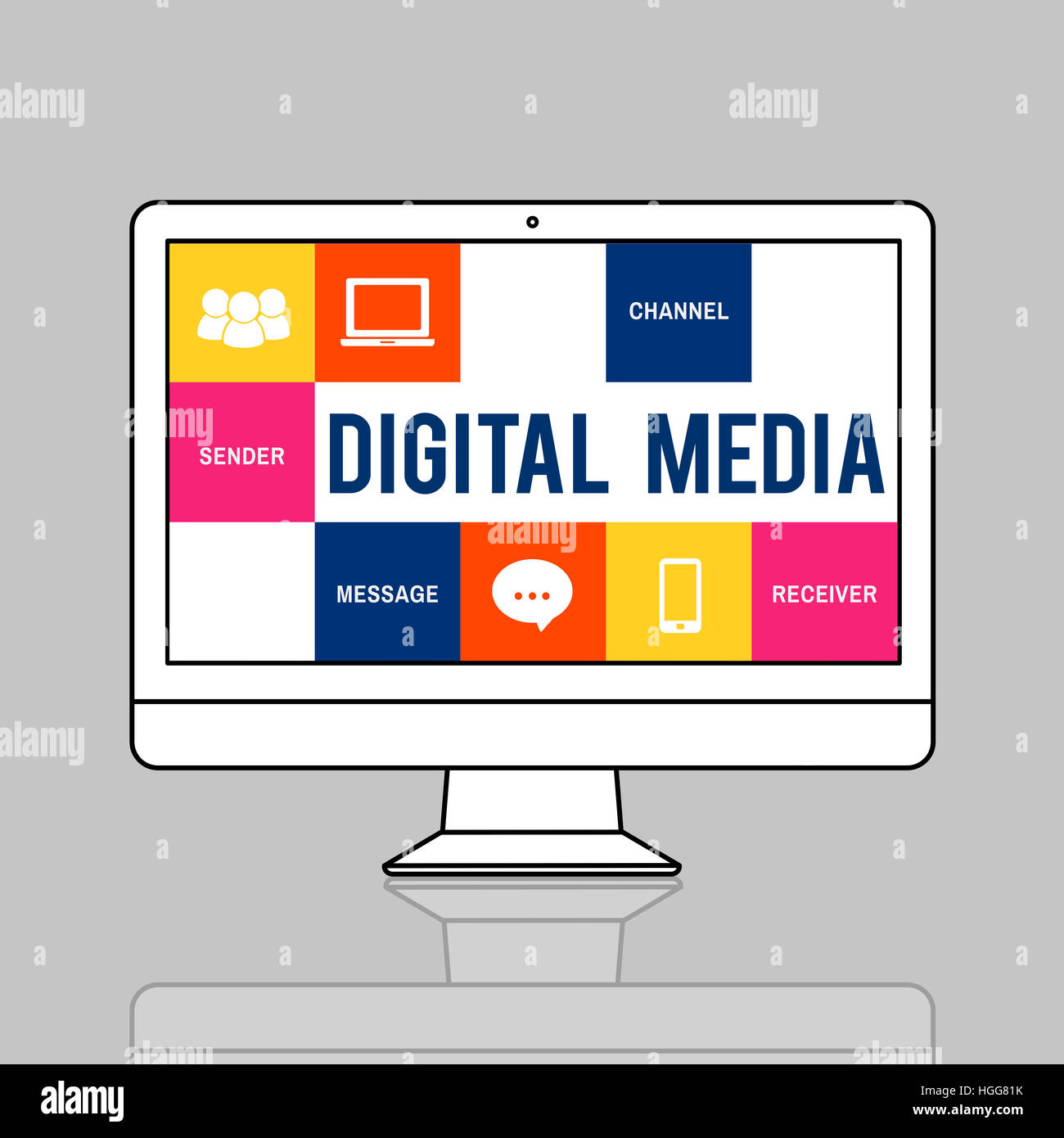 Media Technology Online Digital Networking Concept Stock Photo - Alamy