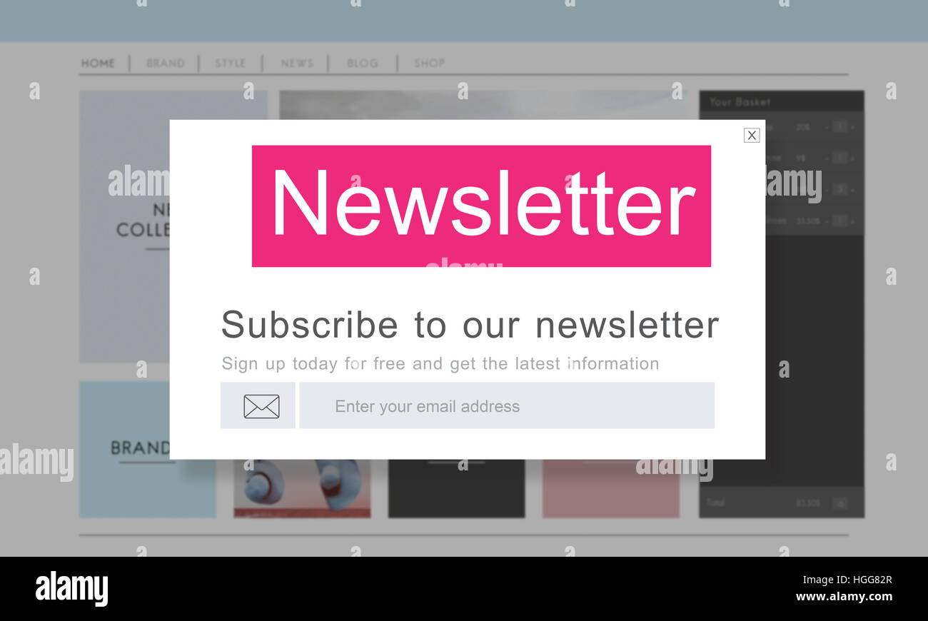 Join Us Register Newsletter Concept Stock Photo - Alamy