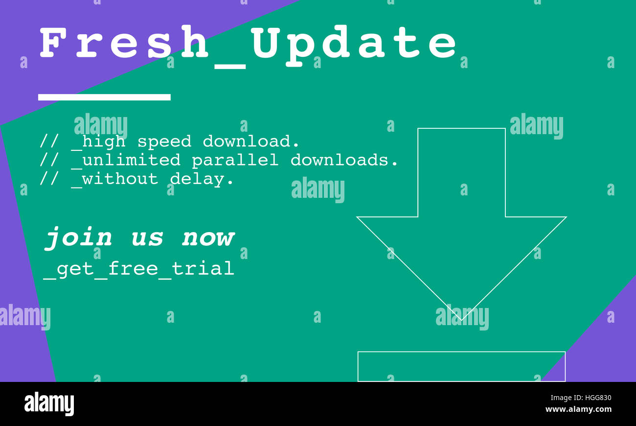 Fresh Update Modern Technology Concept Stock Photo - Alamy