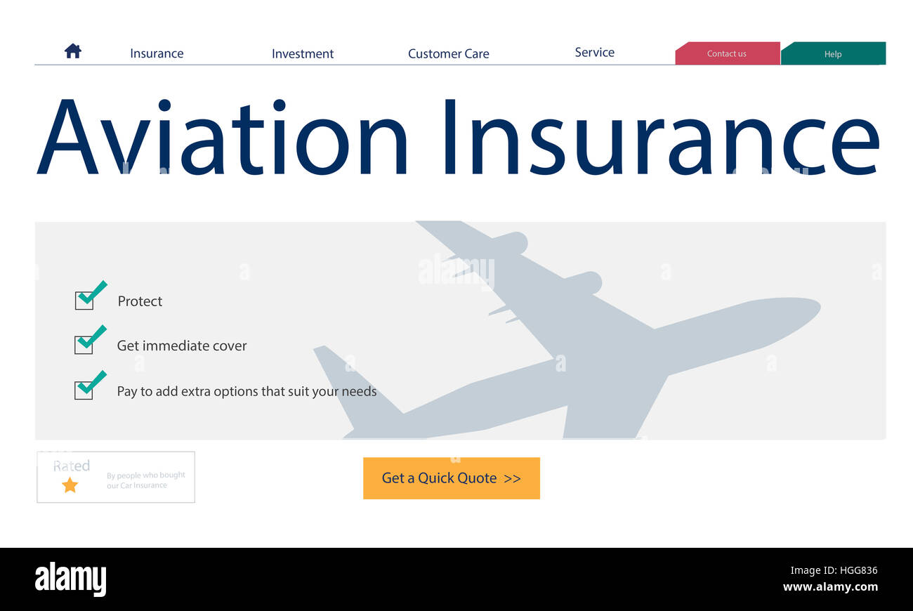 Travel Aviation Insurance Website Concept Stock Photo - Alamy