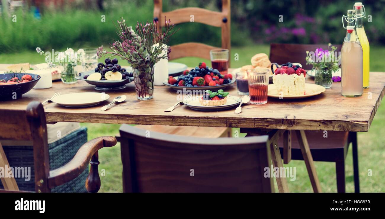 Table Food Lunch Variety Concept Stock Photo - Alamy