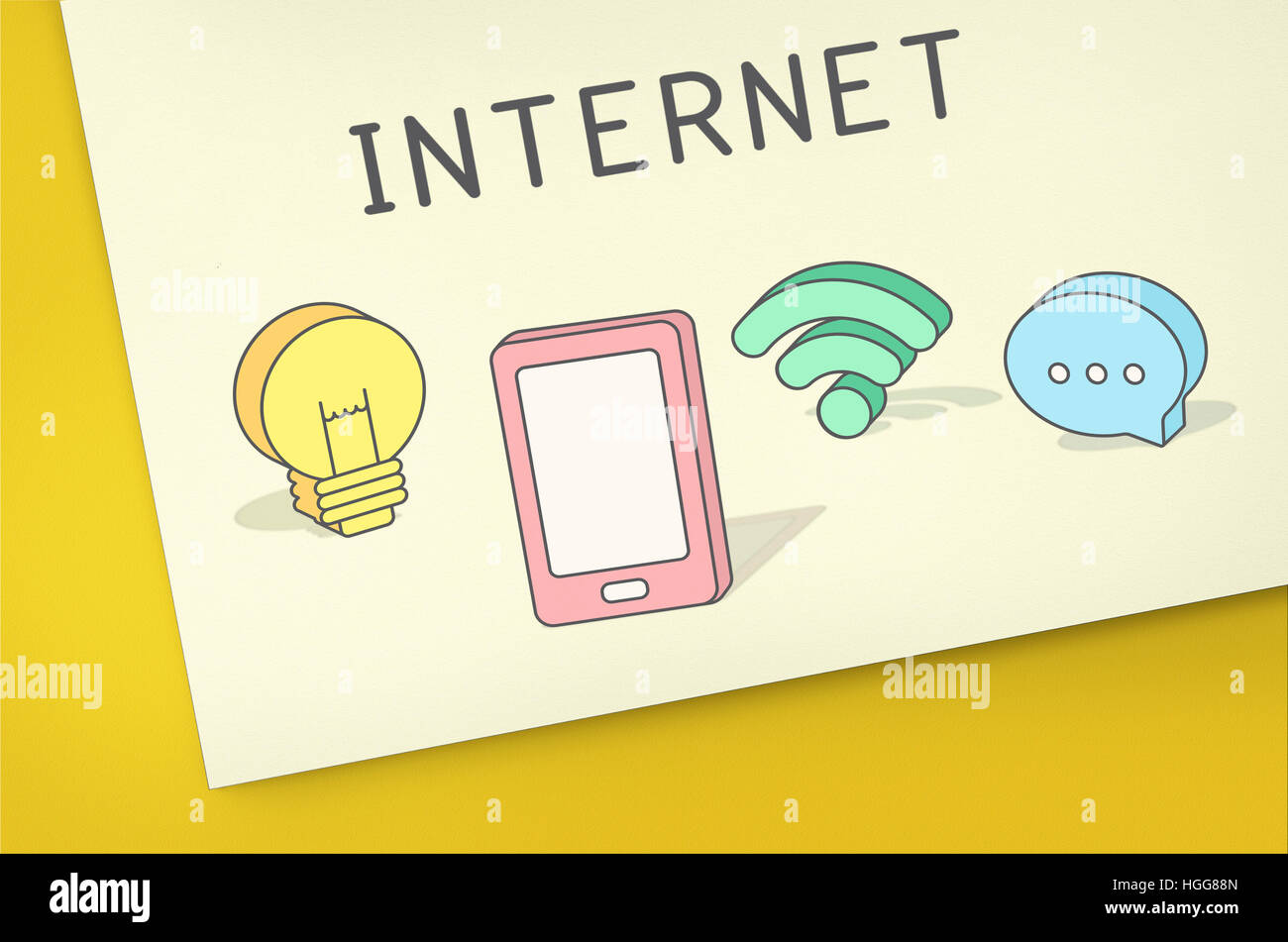 Internet Networking Connection Communication Icon Concept Stock Photo ...