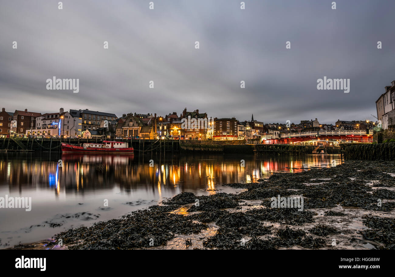The wonderful historic town of Whitby, North Yorkshire, with its many ...