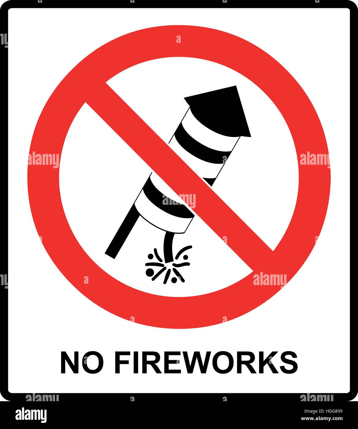 No Fireworks Vector warning icon Stock Vector Image & Art - Alamy
